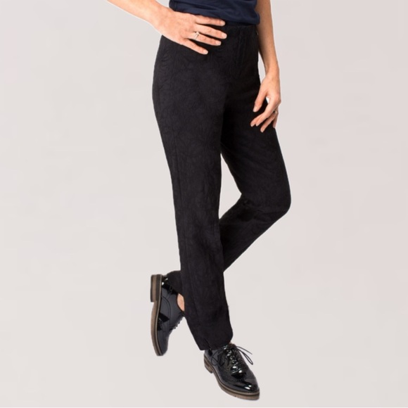 Robell | Pants & Jumpsuits | Robell Marie Flower Jacquard Slim Fit ...